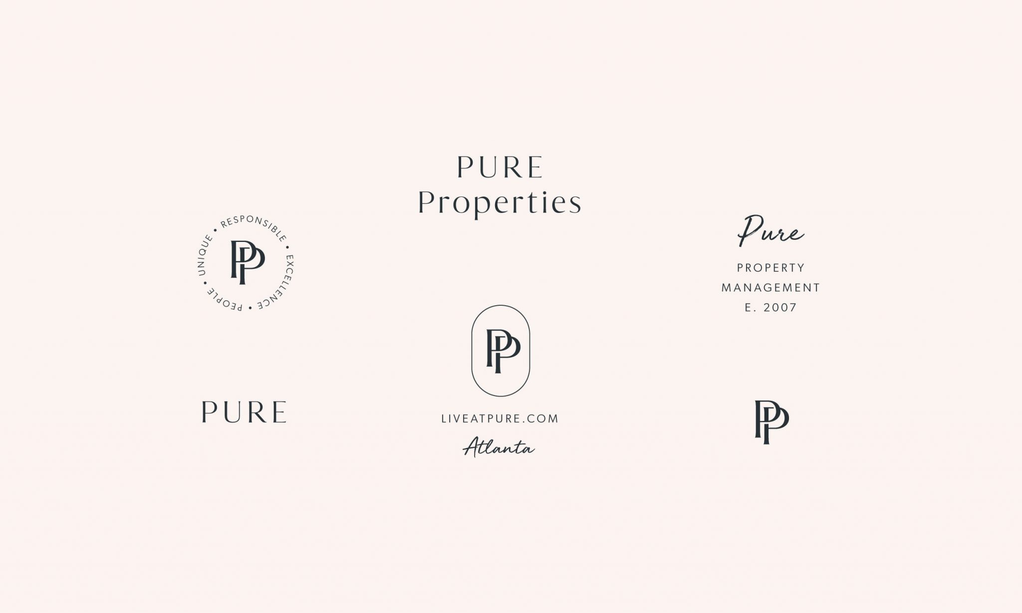 Custom Branding Design for PURE Properties | Lovendear Design