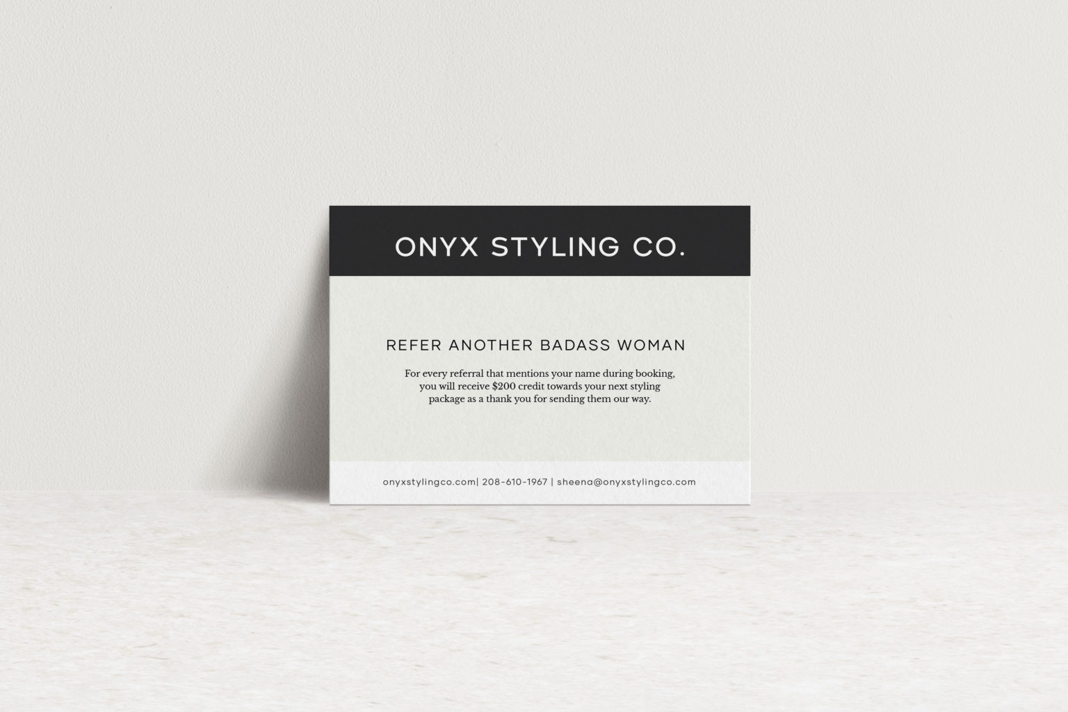 Sleek Logo Design for Onyx Styling Co by Lovendear